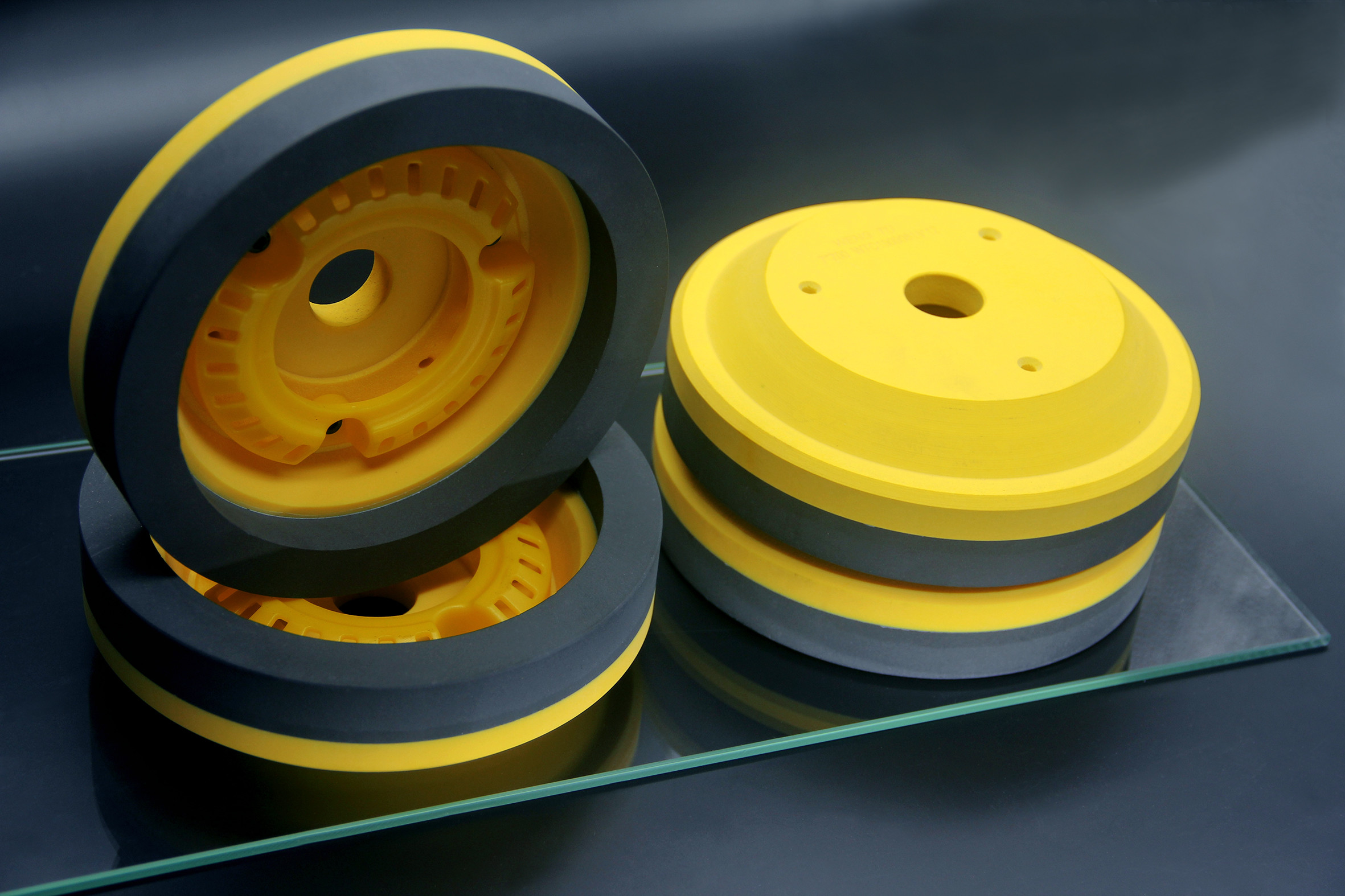 Yellow Resin Grinding Wheel Diamond Glass Edging For Bevelling Machine